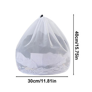 Laundry Bags - Mesh Laundry Bags | Drawstring Mesh Laundry Bag | Dirty Clothes Washing Machine Bag | Washing Machine Fine Mesh Bag Reusable Washing Bags For Underwear | Clothes | Bra | Travel