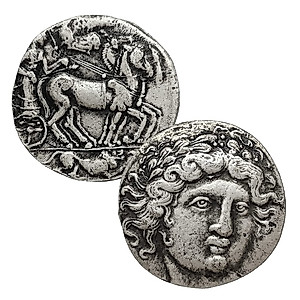 [Guardian of Leo] Apollo, The Sun god, Ancient Greek Silver Coin Epic Mythology Classic Retro Coin