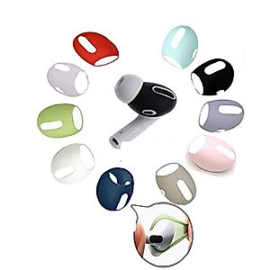 Zotech Fit in The case Covers Compatible with Airpods Pro 1st & 2nd Gen Anti-Slip Silicone Soft Covers 10 Pairs (Black, White, Clear, Purple, Green, Blue, Pink, Red, Navy & Grey)