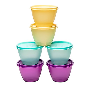 Tupperware Plastic Container - 400ml, 6 Pieces, Multicolour