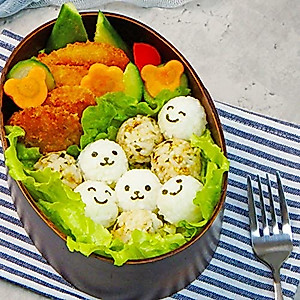 MXY Rice Ball Mould Shaker Sushi Roll Maker Kitchen Tools for Shake DIY Lunch with a Mini Rice Paddle (L-819)