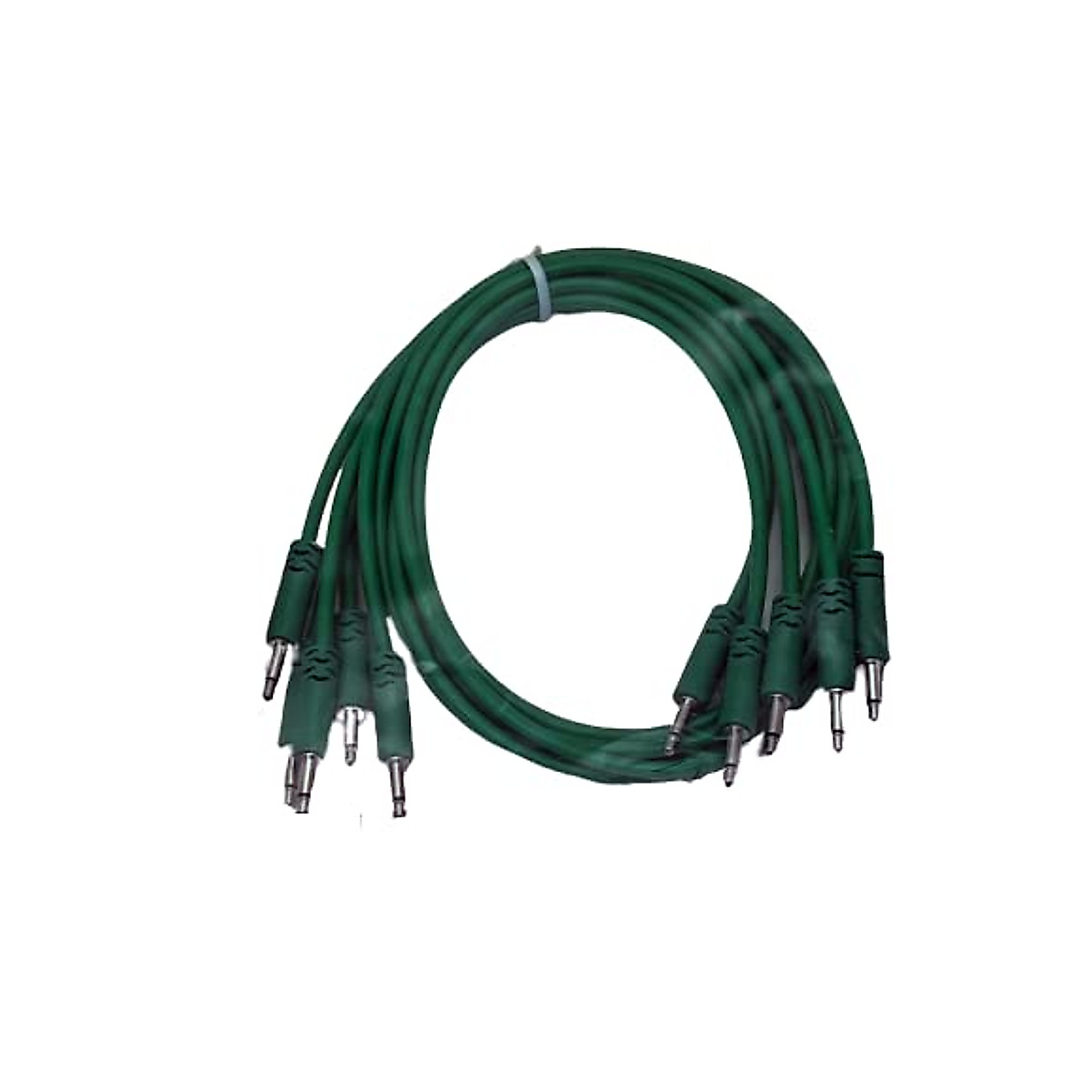 Starving Students Music Supplies Luigis Modular Supply Spaghetti Eurorack Patch Cables - Package of 5 Green Cables, 24 (60 cm)