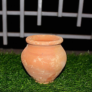 Artisans Orissa Clay Mud Pots for Kheer Curd (160 ml, Set of 4) - Real Mitti Katori Set Chutney Bowls