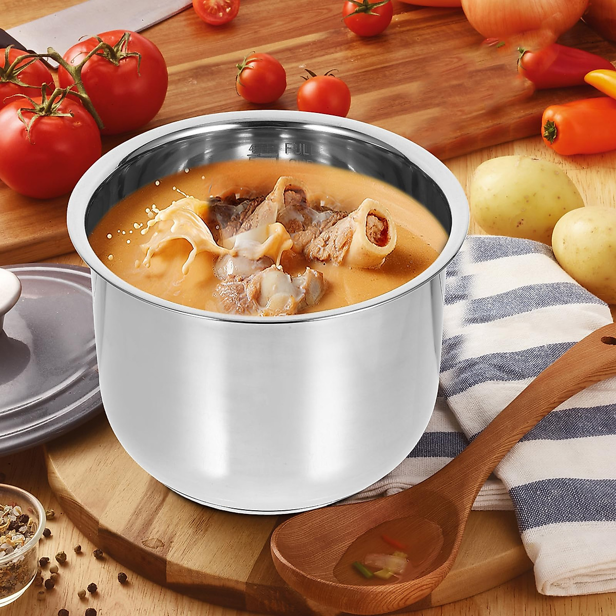 BRIGHTFUFU Rice Cooker Inner Pot Replacement Non Stick Rice Cooker Liner for Kitchen Compatible with Electric Rice Cookers Cooking Container Ideal Rice Cooker Cup