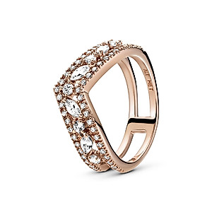 PANDORA Sparkling Marquise Double Wishbone