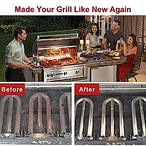 Grill Burner Replacement for American Outdoor 30NB, 24NB, 36NB, 36PC, Aog Grill Burner Replacement, 14.5 Grill Burner for AOG 36" 30" 24" Grills, Aog Grill Parts 24-B-06 Silver