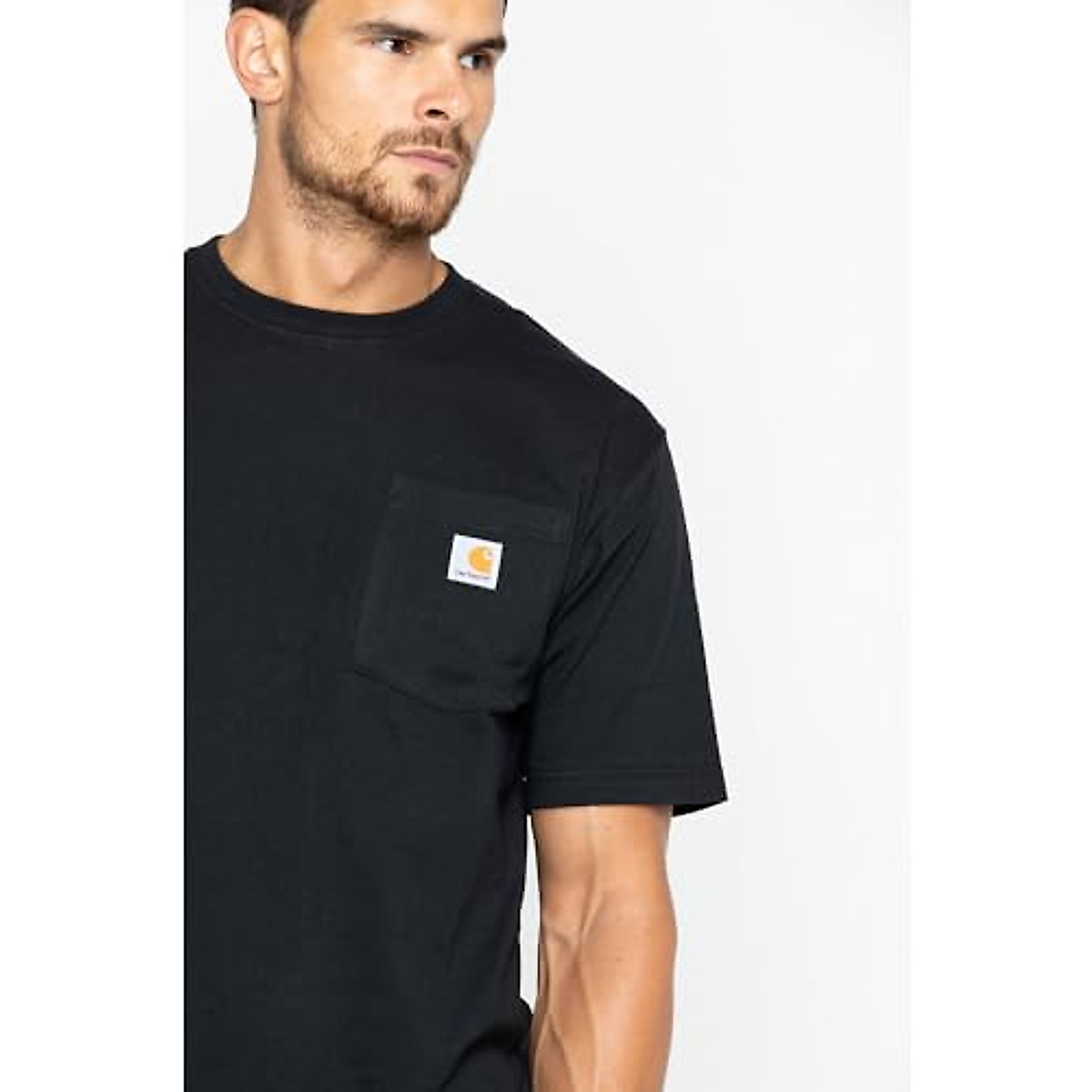 CarharttMenLoose Fit Heavyweight Short-Sleeve Pocket T-ShirtBlackLarge