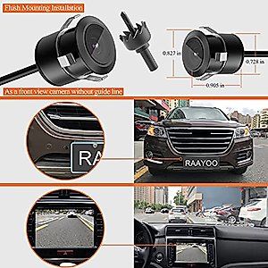 Reverse Backup Camera,RAAYOO L002 HD 170 Degree Wide View Angle Universal Car Front/Side/Rear View Camera,2 Installation Option,Removable Guildlines,Mirror Non-Mirror Image,12V only