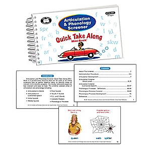 Super Duper Publications | Articulation and Phonology Screener Quick Take Along® Mini-Book | Speech Therapy | Educational Learning Resource for Children