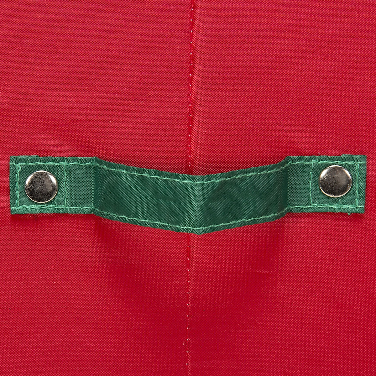 Household Essentials 532RED Holiday China Dinnerware Storage for Dessert Plates or Bowls | Removable Lid | Red Canvas with Green Trim, Red & Green