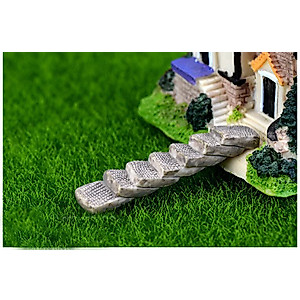 TOSSPER 2pcs Miniature Resin Bridge Stair Ladder Garden Fairy Ornament for Flower Pot Plant Home Bonsai Craft Decor