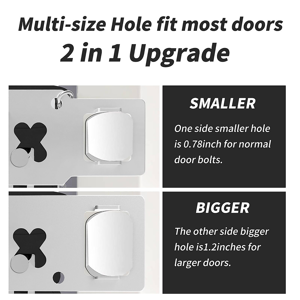 Portable Door Lock for Travel, Hotel Door Locks for Travelers, Two Function Reliable Safety Door Security Devices, Perfect for Doors in Hotel, Apartment(Upgraded)