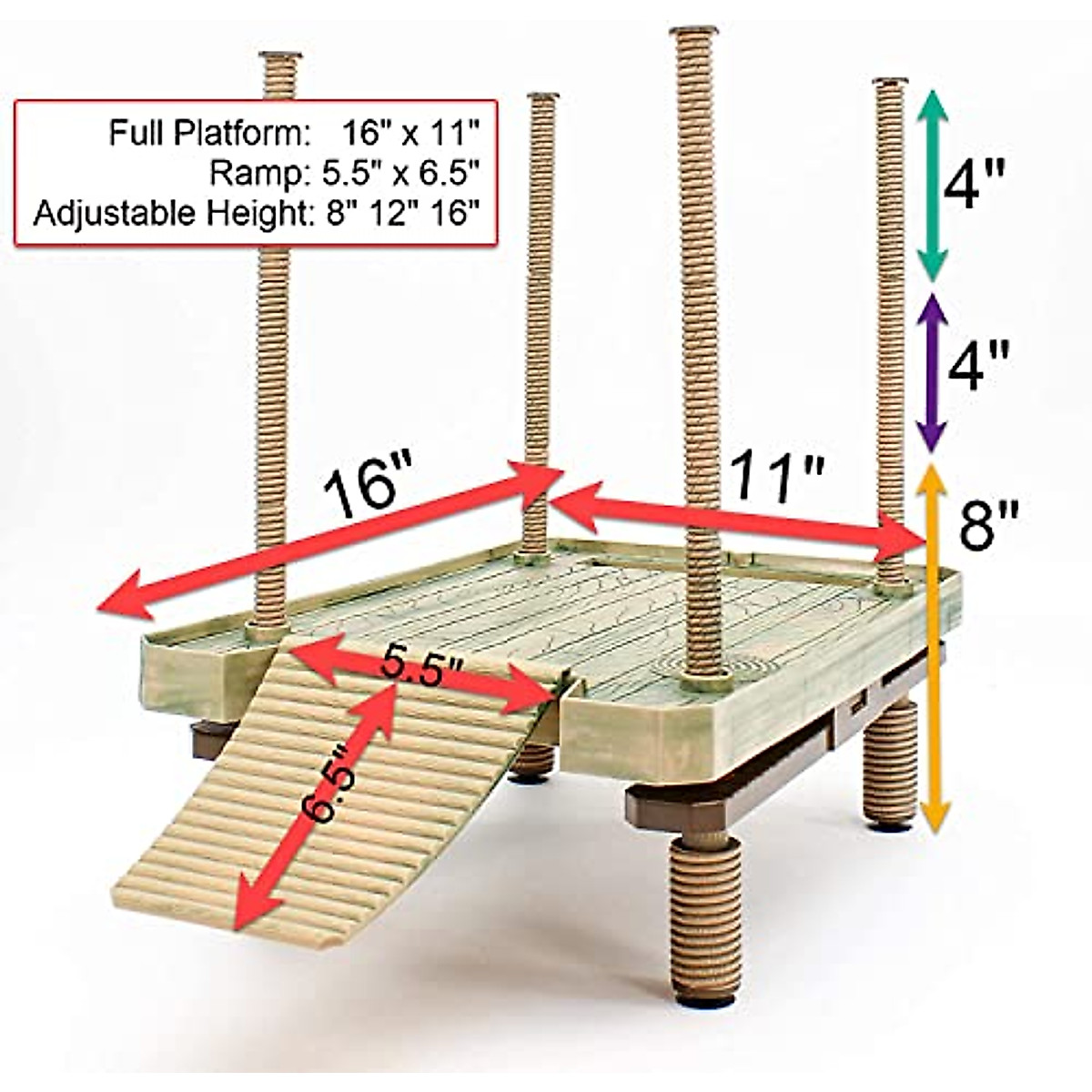 Penn-Plax Reptology Floating Turtle Pier and Basking Platform – Decorative, Functional, and Naturally Inspired – Large Size (Model Number: REP603)