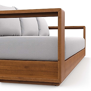 Modway Tahoe Sofas, Natural Light Gray