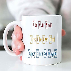 Humorous Brain Quote Gift for Men, Ideal for Graduation Day - Birthday Present on Grey Multicolor Unisex Sweat & 11 Oz White Ceramic Coffee Mug