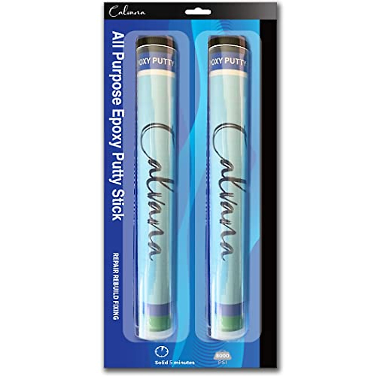 Calvana (2-Pack) 4-oz All Purpose Epoxy Putty Stick | Pool Patch, Pool Bounding Kit – A Quick and Permanent Repair Solution for Pool Light, Pool Tile, Skimmer, and Plumbing leaks – Work Like Magic