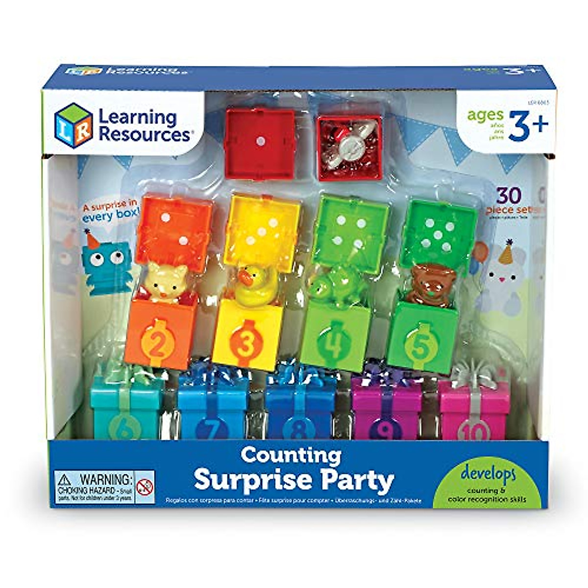 Learning Resources Counting Surprise Party, Homeschool, Fine Motor, Counting & Sorting Toy, Ages 3+
