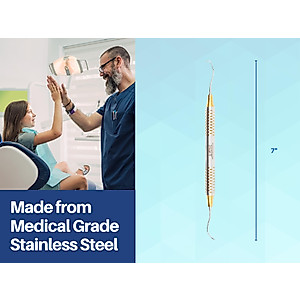 ARTMAN INSTRUMENTS Dental Hygienist Tool Kit (10 PCs) – Includes Mirror, Probe, Tweezer, Scalers, Pocket Probe, Curettes – Prophylaxis Teeth Cleaning Set, Autoclavable, with Sterilization Cassette