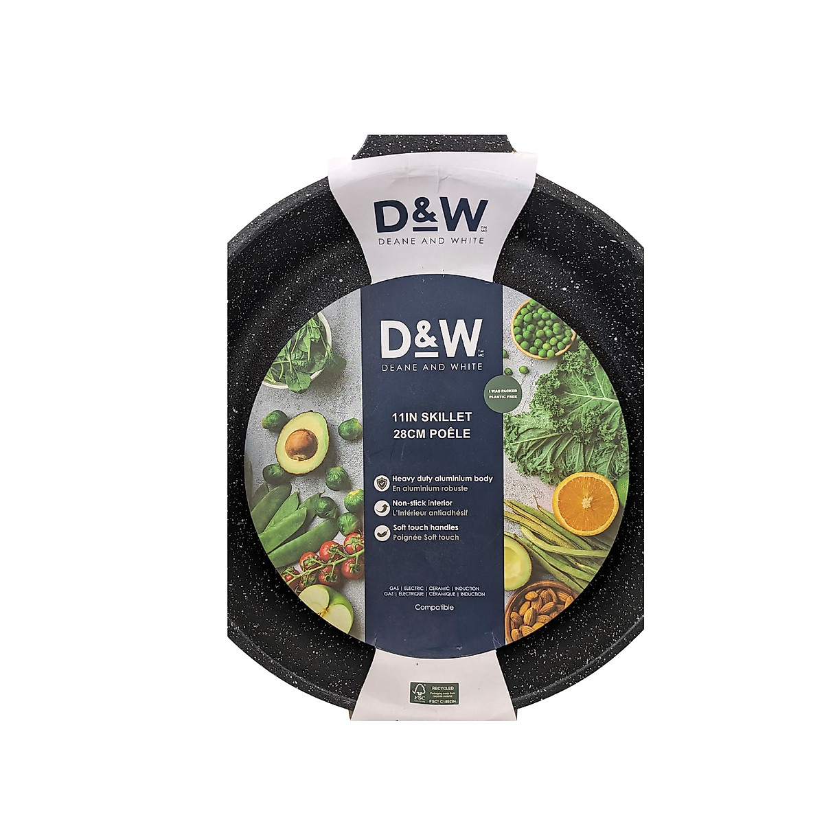 Generic D&W Nonstick Skillets and Pans, Deane White - DW Cookeware - D&W - D and W, skillets, sauce pans, pots and more. (Black/Black, 11""), DWpnspts324