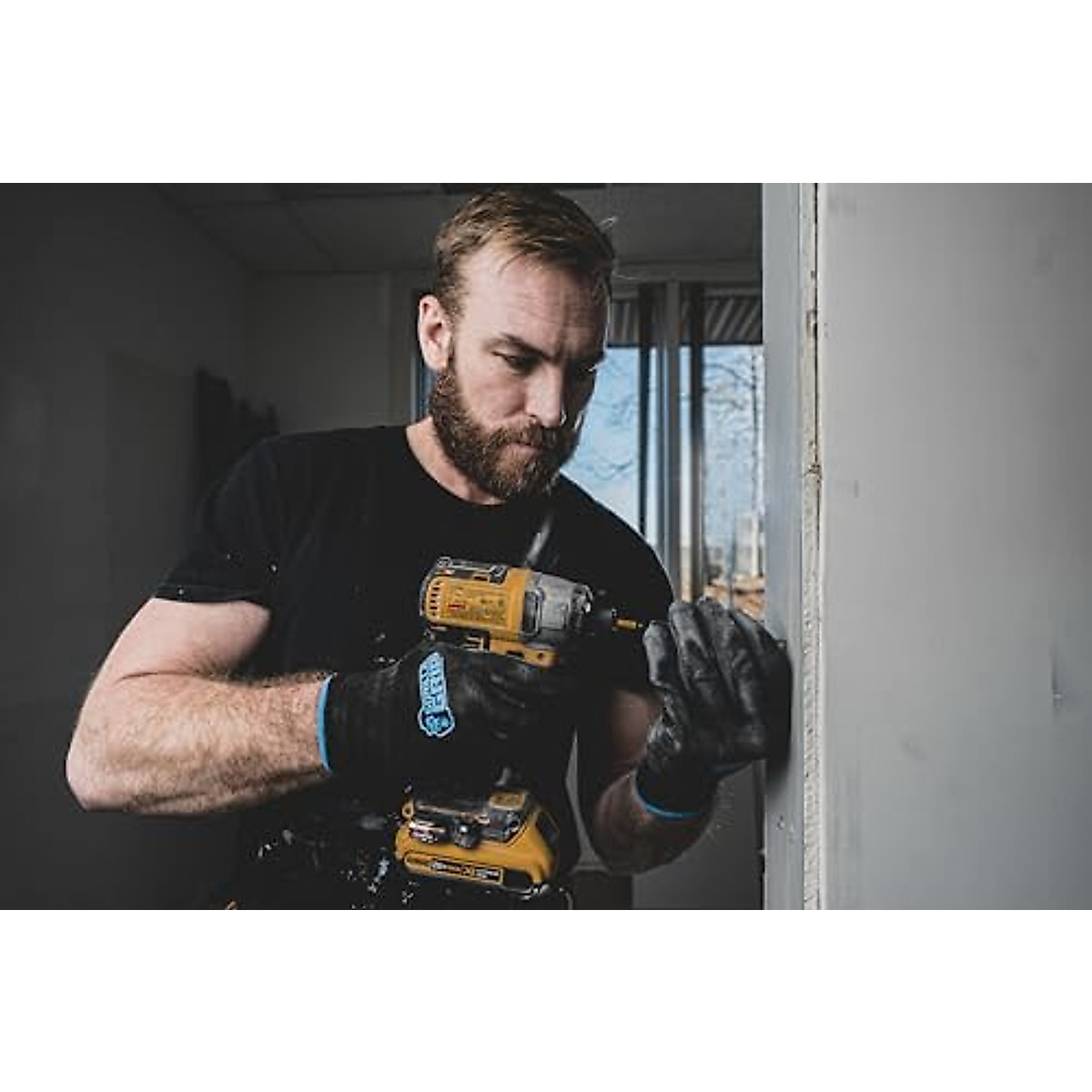 Gorilla Grip Gloves, Max Grip, All Purpose Work Gloves, Slip Resistant, Nylon Shell, Large, 10 Pairs