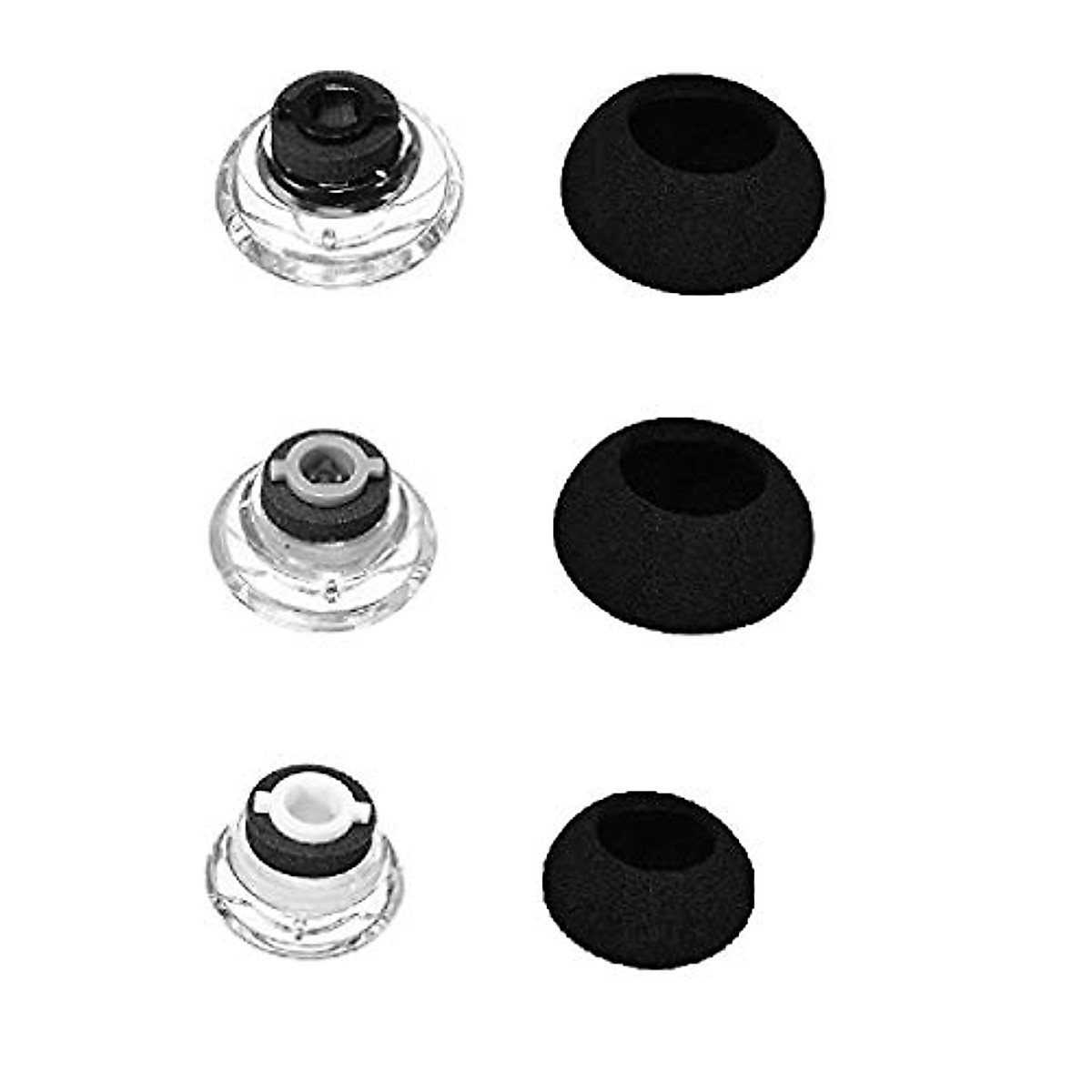 BLLQ Replacement Ear Tips Earbuds Silicone Buds with Foam Cover for Voyager Legend, 3 Pairs,S/M/L Eartip & Foam Kit Accessories for Legend