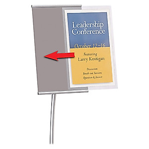 Quartet Designer Sign Stand, 11 x 17 Inches, Silver, Aluminum Frame (7922)