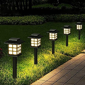 12pcs Garden Waterproof Outdoor Solar Lights for Yard,Landscape,Patio Colorful