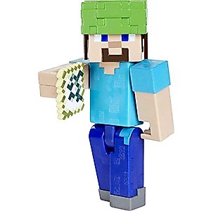 Minecraft Underwater Steve 3.25" scale Video Game Authentic Action Figure with Accessory and Craft-a-block