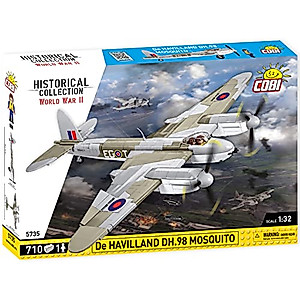 COBI Historical Collection WWII De Havilland DH.98 Mosquito Plane, Wood