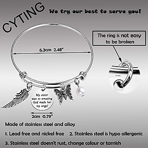 CYTING Sister Memorial Bracelet My Sister Was So Amazing God Made Her My Angel In Memory Of Sister Remembrance Jewelry Loss Of Sister Sympathy Gift (Sister Memorial Bracelet)