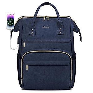 LOVEVOOK Laptop Backpack for Women Teacher Backpack Nurse Bag,Work Bag Backpack Purse Bag Anti-Theft Travel Backpack with USB Charging Port,14 Inch Backpack for College Business Casual