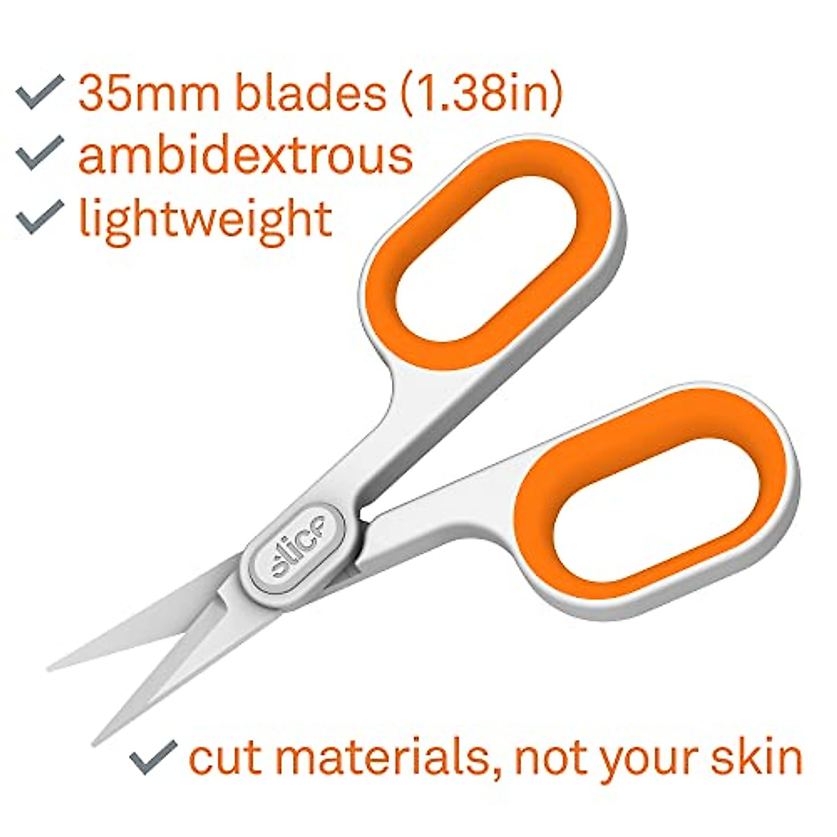 Slice 10546 Ceramic Scissor Wide Finger Loops for Larger Hands, 1 Pack