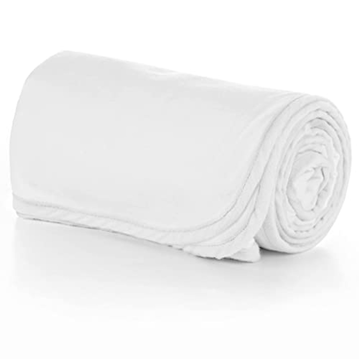 MOMS ON CALL Baby & Newborn Swaddle Blanket | 0-3 Months | Nursery Baby Gift | 48 X 48 Inch | 100% Cotton | Modern White