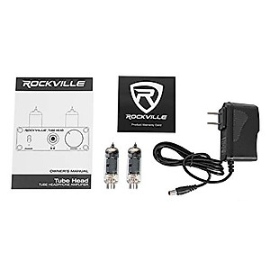 Rockville TubeHead Tube Headphone Amplifier Amp / 6K4 Tubes / 16-300 Ohms/180mW, Black