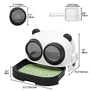 YITAHOME Large Enclosed Cat Litter Box with Litter Scoop, Anti-Splash Closed Litter Boxes for Two Cats, No Installation Required, Easy to Clean