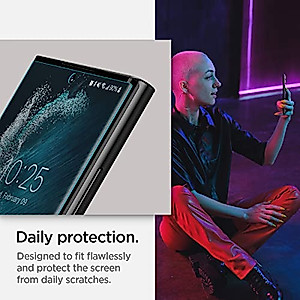 Spigen NeoFlex Screen Protector Designed for Galaxy S22 Ultra (2022) [2 Pack] - Case Friendly