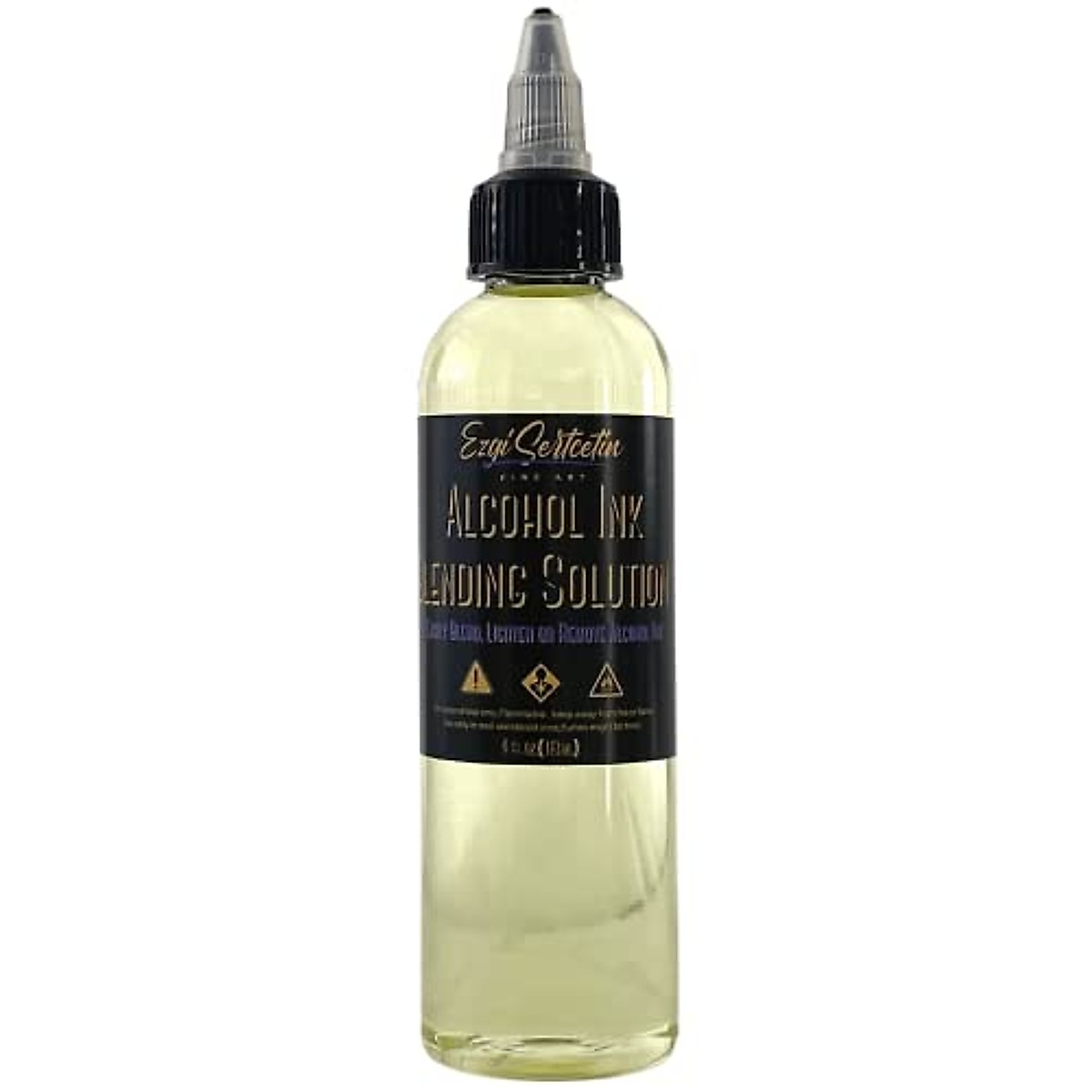 Premium Alcohol Ink Blending Solution|Alcohol Based Dye Paint Blending Mixing Solution to Lighten, Blend, Dilute, Re-Wet, Remove or Lift Ink |4 oz by Volume | by Ezgi Sertcetin