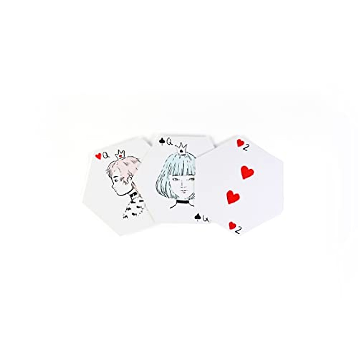 Apostrophe Games Blank Hexagon Playing Cards (Matte Finish) 3.25" x 3.75", 120 Blank Cards, Board Game Cards