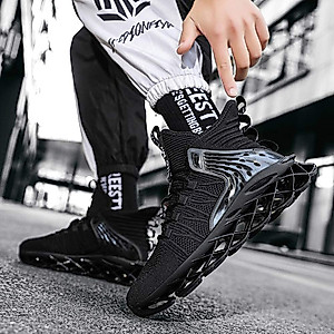 Hello MrLin Men's Running Shoes Non Slip Athletic Tennis Walking Blade Type Sneakers Hip Hop