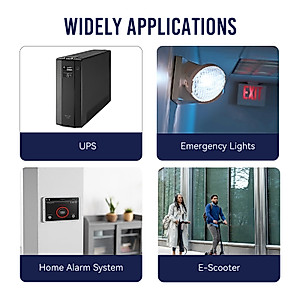 NPP 12V 7Ah Rechargeable AGM SLA Battery with F1 Terminals, for ADT Security Alarm System, UPS, Verizon Fios Box etc