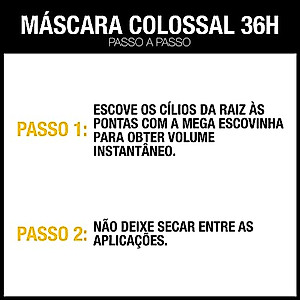 Maybelline Volum' Express Colossal Waterproof Mascara Makeup , Very Black, 1 Count