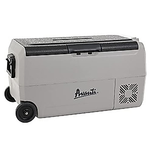 Avanti PDR36L34G Cooler Portable Refrigerator and Freezer with 36 Liter Capacity, Adjustable Zone Separation, Easy-Pull Rolling Design, LED Lights, AC/DC, 36-Liter, Grey