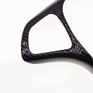 EIDRAN Carbon Fiber Car Steering Wheel Accessories Compatible with Mercedes-Benz C-Class W205 GLC-Class X253