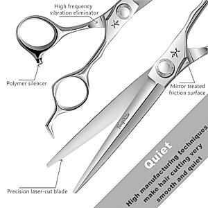 Fengliren High-end Professional Extremely Very Sharp Barber Hair Cutting Scissors Hairdresser Shears For Hair 6.5 Inch Haircut Scissor Made Of Stainless Steel Alloy For Hairdressing Salon and Home Use