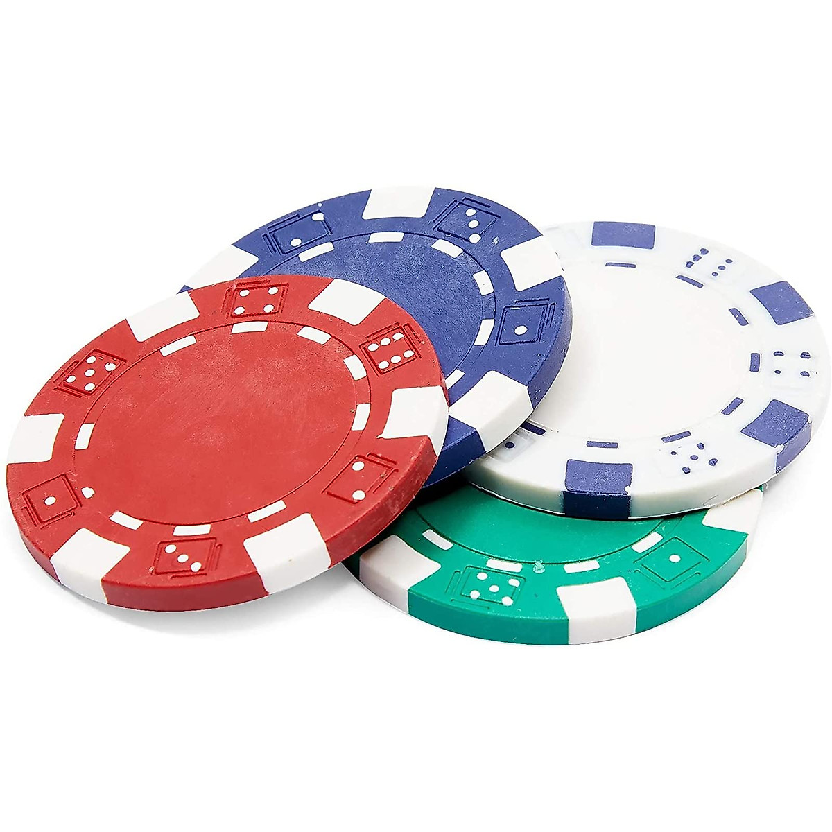 Okuna Outpost Professional Poker Chip Set for Casino Card Games (4 Colors, 100 Pieces)