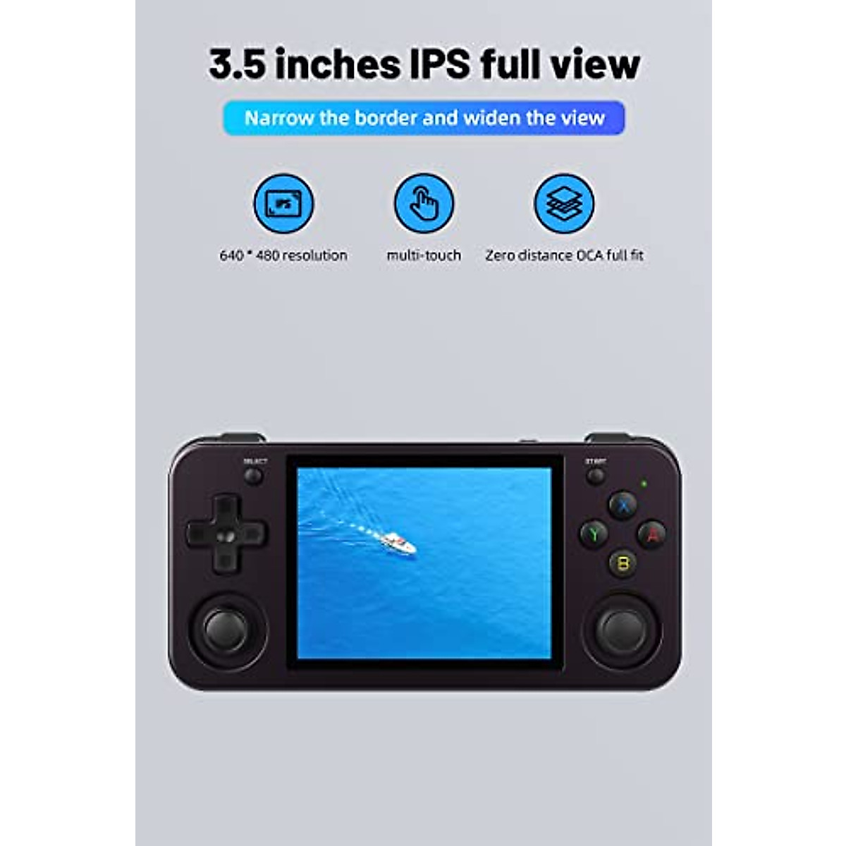 RG353M Metal Retro Game Handheld Game Console with Android 11 64bit Linux System 3.5’’ IPS Touch Screen Built-in 64G TF and Hall Joystick