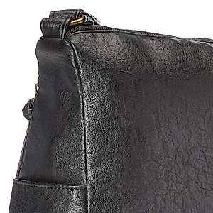 Bueno of California Smooth Faux Leather Shoulder, Black