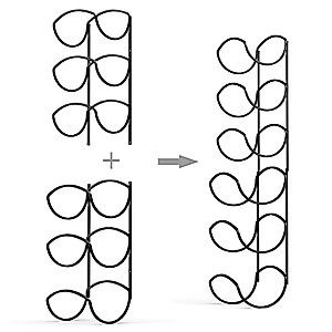 CANYAVE Towel Racks for Bathroom, Towel Rack Wall Mounted Bathroom Towel Holder, Towel Storage for Rolled Bath Shower Hand Towel, 3 Levels x 2pcs (Black)