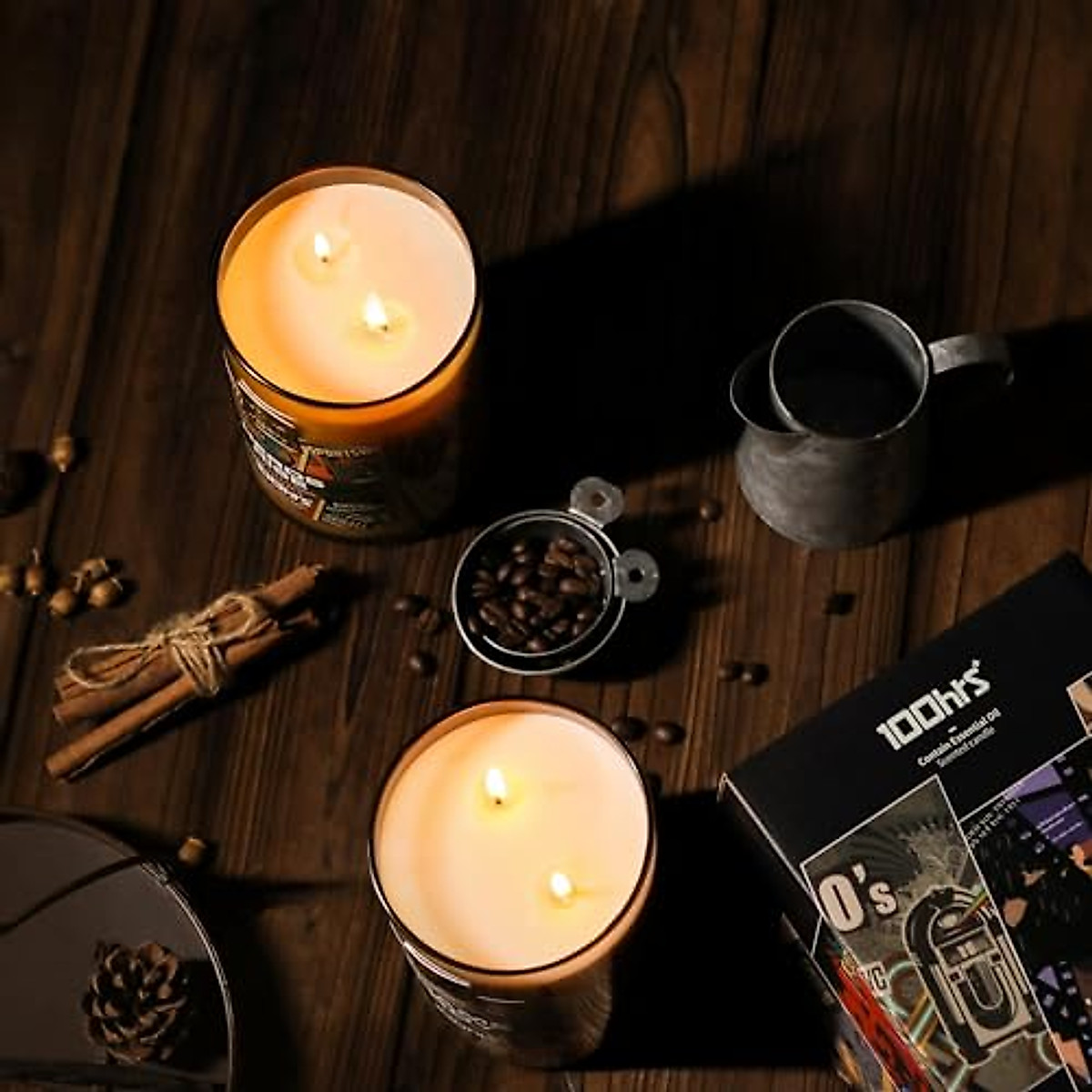 100 HRS Highly Scented Candle - 26.5oz Longest Burning Time, 2 Cotton Wicks, Embrace 90s Nostalgia with Heroes Rise, Popular Gift for Home, Women, Men