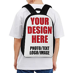 POPCUSTOMS Custom Music Backpack, Personalized School Backpack, Add Your Favorite Star Photo, Name or any Text, Suitable for Men and Women, Boys and Girls